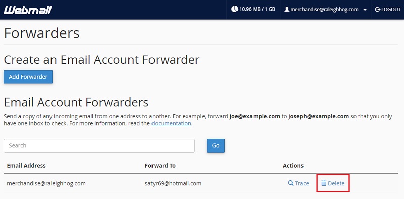 cPanel Email Forwarding | HOG[SCAN] Notes